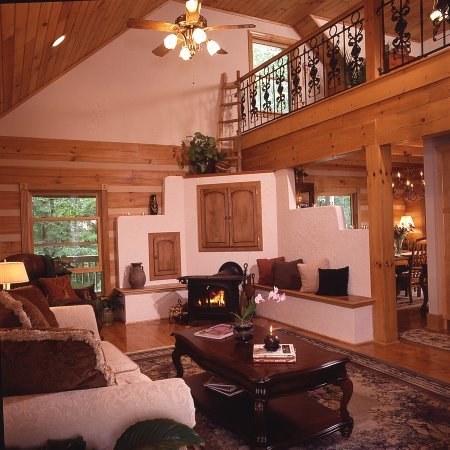 Chinked Square Log Cabin - Honest Abe Log Homes & Cabins